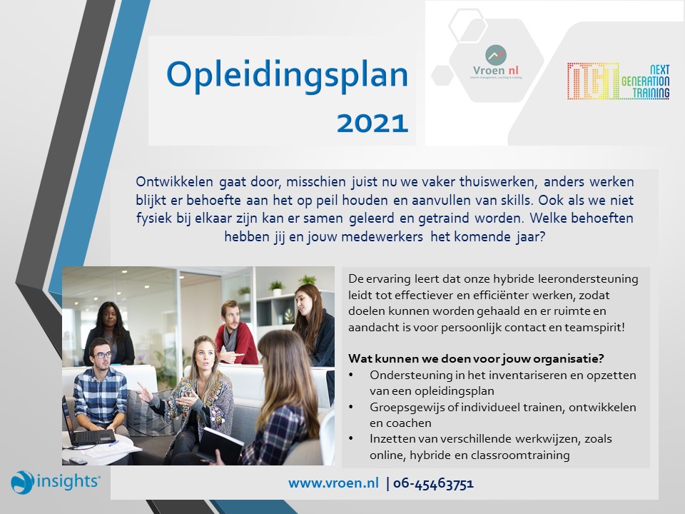 Opleidingsplan of "Academy" voor 2021 en daarna - Vroen.nl